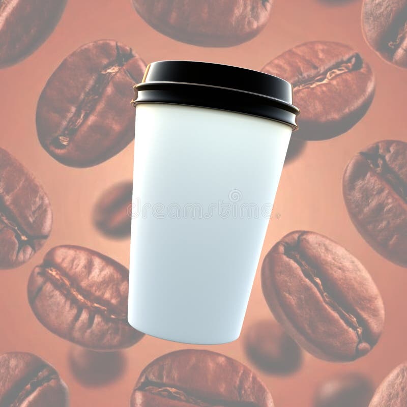 Coffee Cup Paper for Mockup and Branding Design Stock Illustration ...