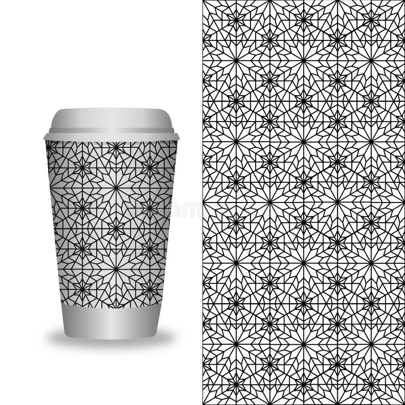Coffee Cup with Patterns Template : Vector Illustration Stock Vector ...