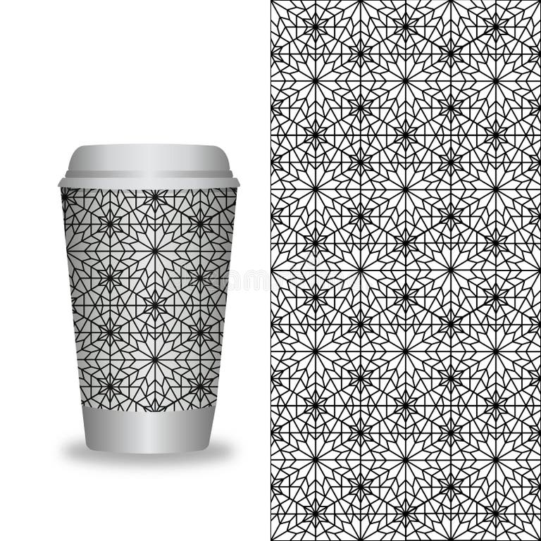 Coffee Cup with Patterns Template : Vector Illustration Stock Vector ...
