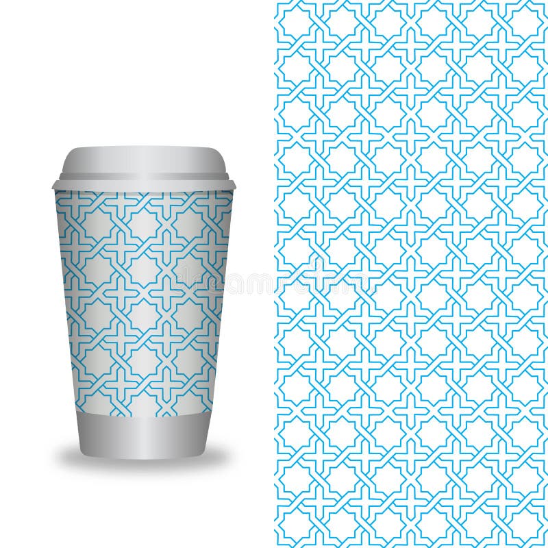 Coffee Cup with Patterns Template : Vector Illustration Stock Vector ...