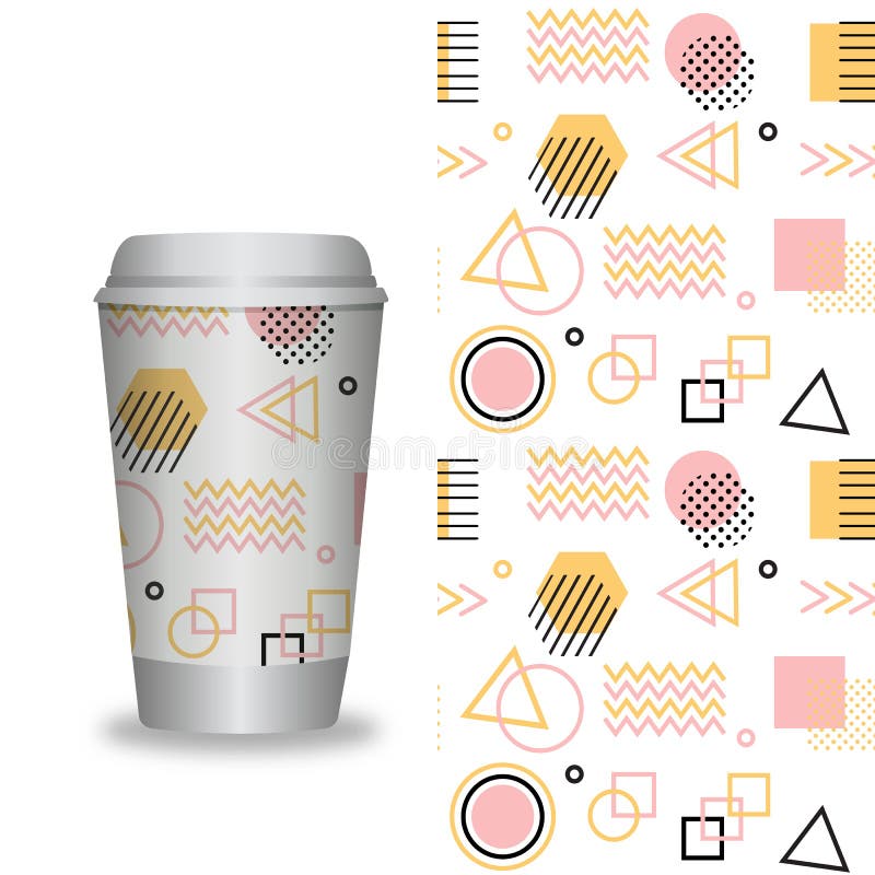 Coffee Cup Patterns Template Stock Illustrations – 342 Coffee Cup ...