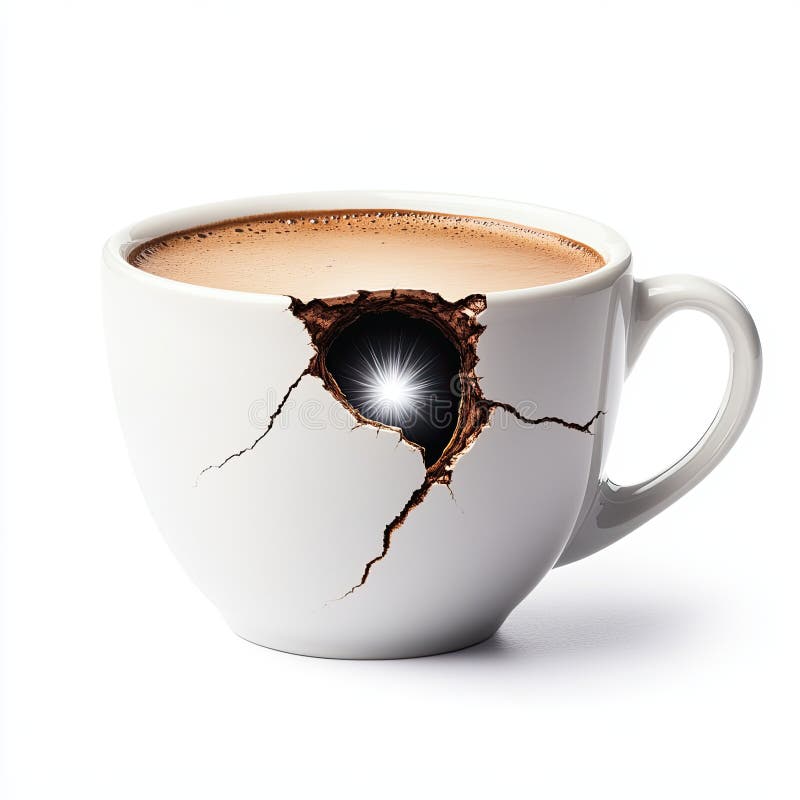 Coffee Cup with Portal Opening Inside, Leading To Another Dimension ...