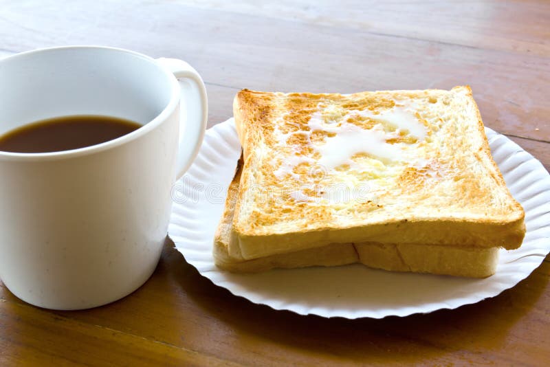 Coffee Cup And Pour The Milk Toast Stock Photo - Image of espresso ...