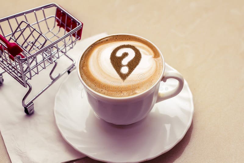 Coffee Cup with Question Mark Stock Image - Image of isolated, caffeine ...