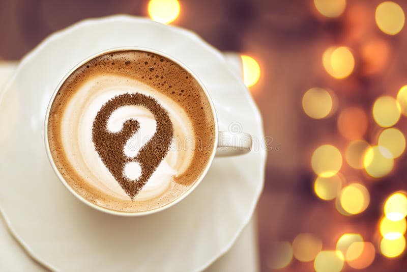 Coffee Cup with Question Mark Stock Image - Image of business ...