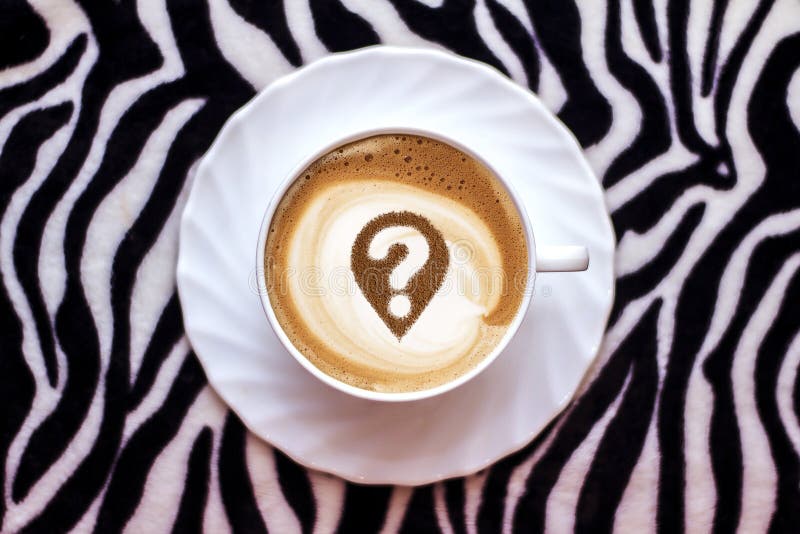 Coffee Cup with Question Mark Stock Image - Image of mark, sign: 122187393