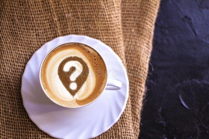 Coffee Cup with Question Mark Stock Image - Image of symbol, sign ...
