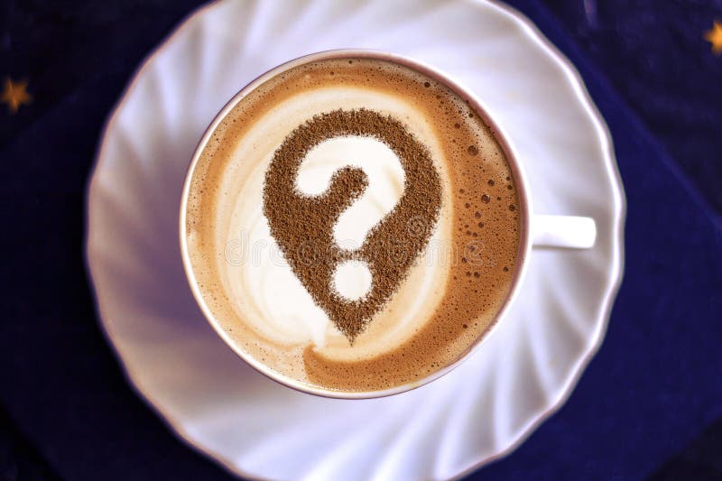 Coffee Cup with Question Mark Stock Image - Image of caffeine, business ...