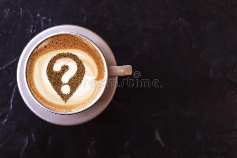 Coffee Cup with Question Mark Stock Image - Image of cafe, coffee ...
