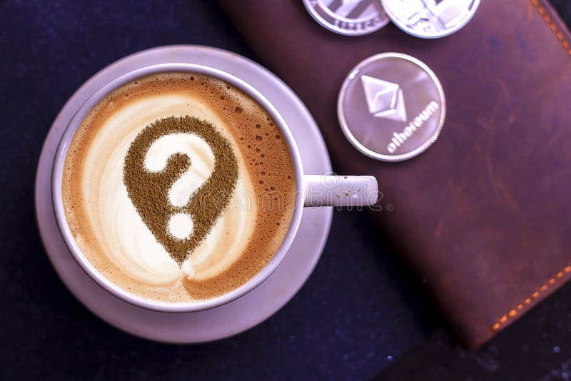 Coffee Cup with Question Mark Stock Photo - Image of beverage, morning ...