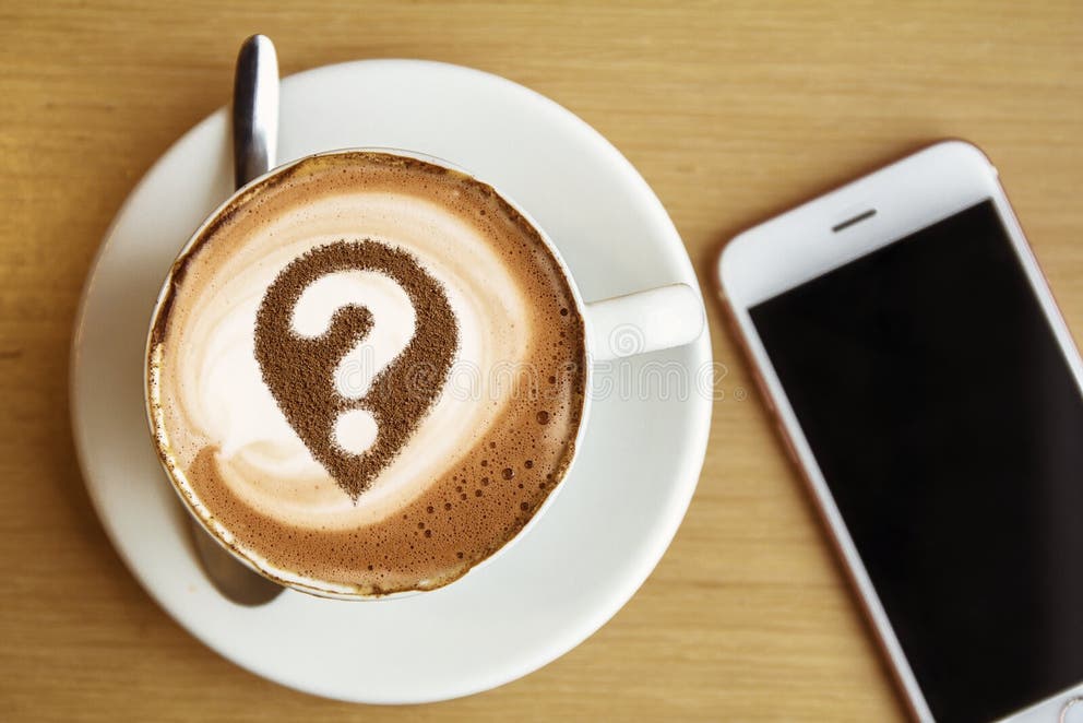 Coffee Cup with Question Mark Stock Image - Image of drink, beverage ...