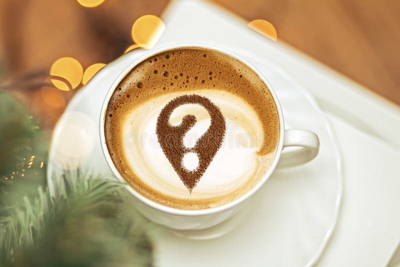 Coffee Cup with Question Mark Stock Photo - Image of morning, mark ...