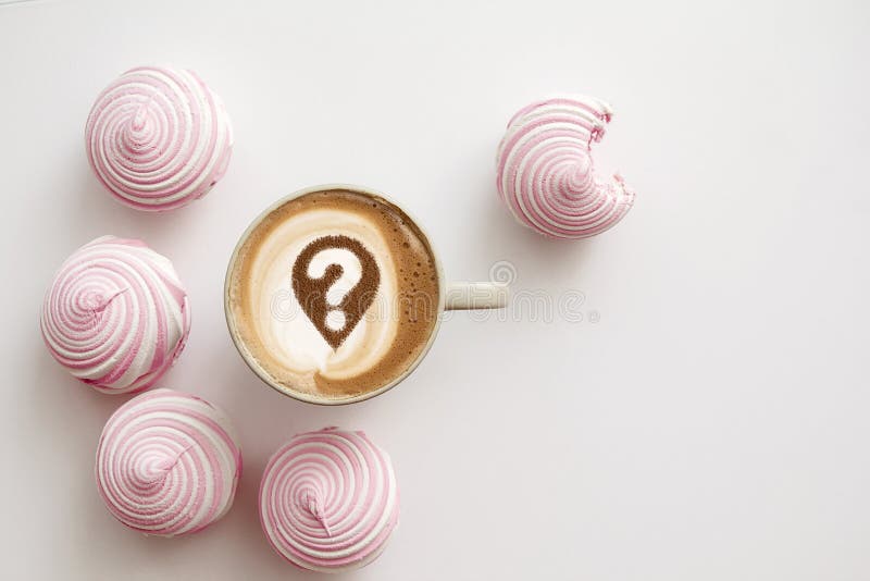 Coffee Cup with Question Mark Stock Image - Image of cafe, coffee ...