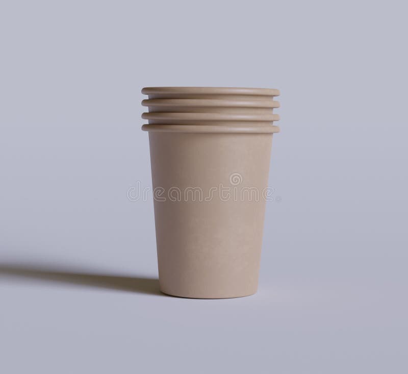 Coffee Cup Realistic Color and Realistic Texture Stock Illustration ...