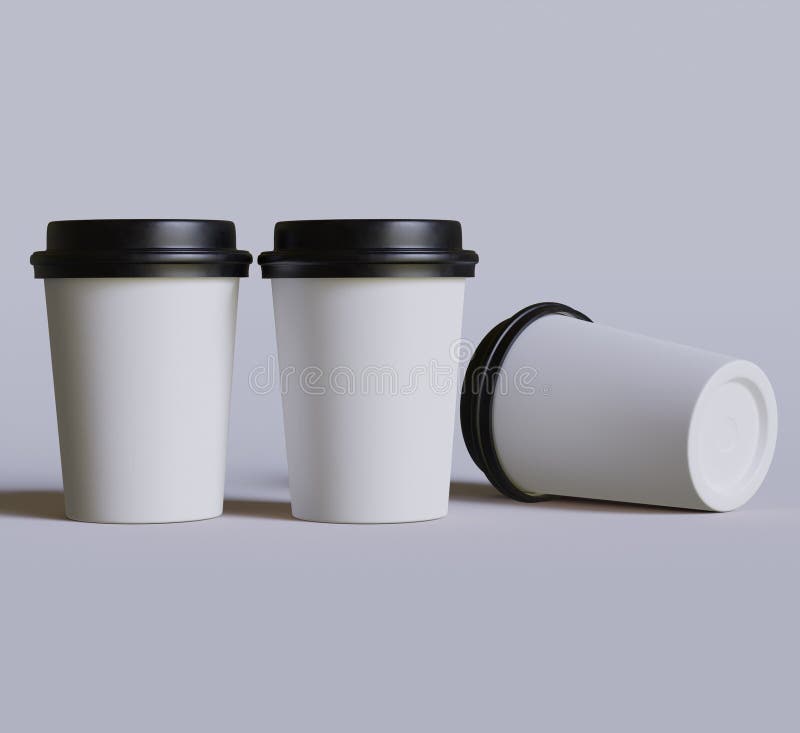 Coffee Cup Realistic Color and Realistic Texture Stock Illustration ...