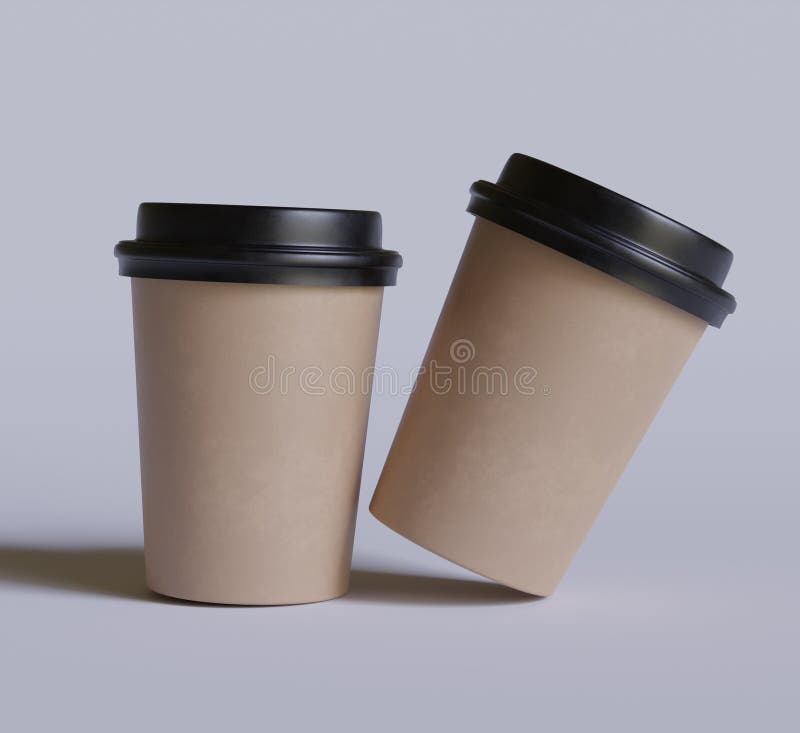Coffee Cup Realistic Color and Realistic Texture Stock Illustration ...