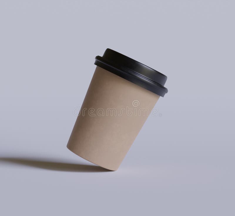 Coffee Cup Realistic Color and Realistic Texture Stock Illustration ...