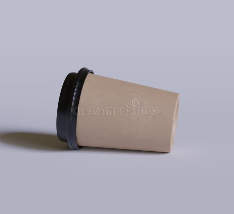 Coffee Cup Realistic Color and Realistic Texture Stock Illustration ...