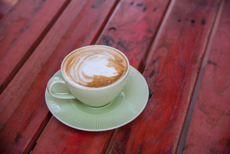 Coffee Cup on the Red Table Stock Photo - Image of caffeine, cafe: 48553870