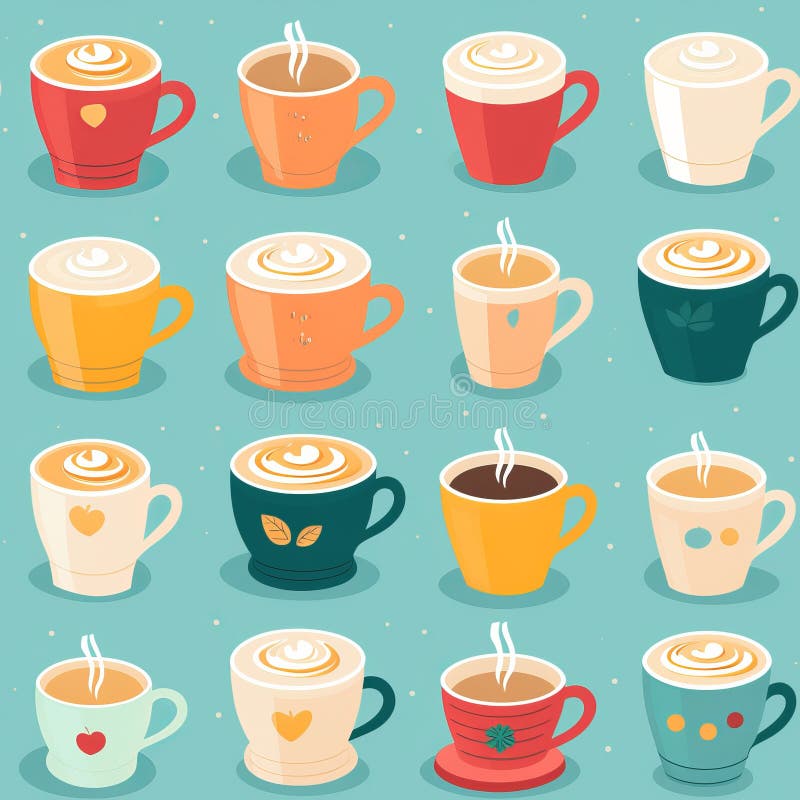 Elegant Coffee Cup Pattern. a Stylish and Versatile Design for Various ...