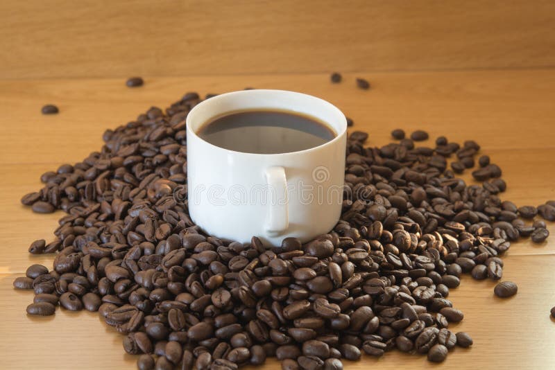 Coffee in cup and seed stock image. Image of mocca, aroma - 146356303