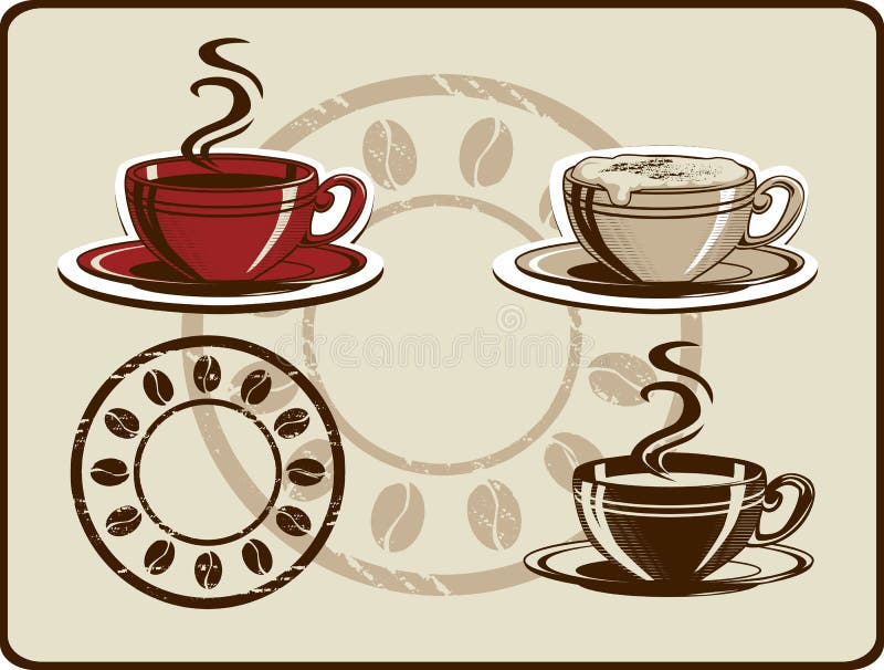 Coffee Cup Set stock vector. Illustration of espresso - 51988341