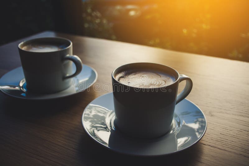 Coffee cup in coffee shop stock image. Image of close - 252413453