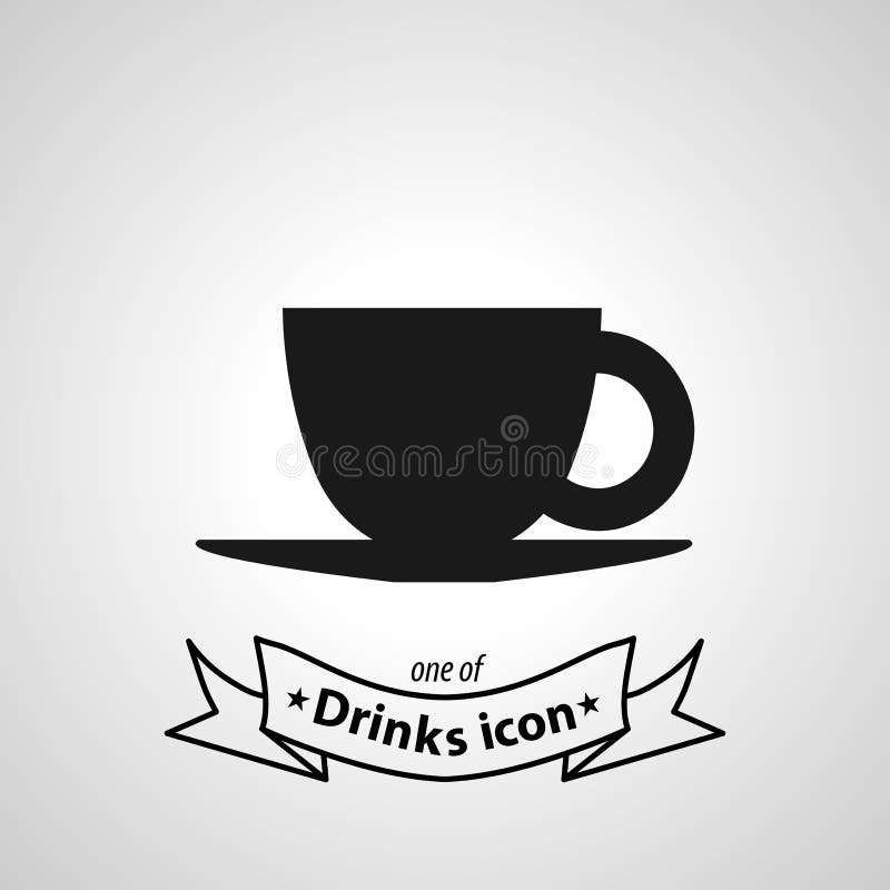 Coffee Cup Sign. Cup of Coffee Isolated Simple Icon Stock Vector ...