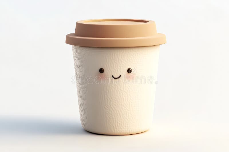 Coffee Cup with a Smiling Face on it Stock Photo - Image of editorial ...