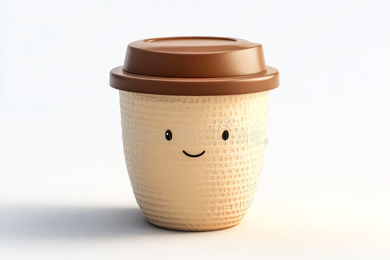 Coffee Cup with a Smiling Face on it. Stock Photo - Image of design ...
