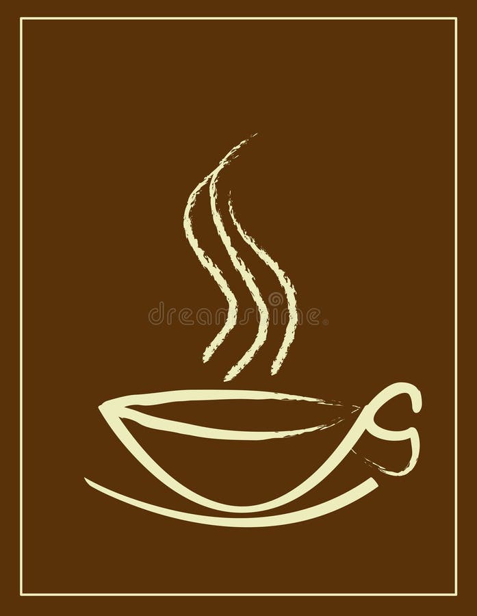 Coffee cup and smoke stock vector. Illustration of chocolate - 3752864