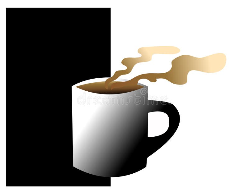 Coffee cup and smoke stock vector. Illustration of brown - 4755113