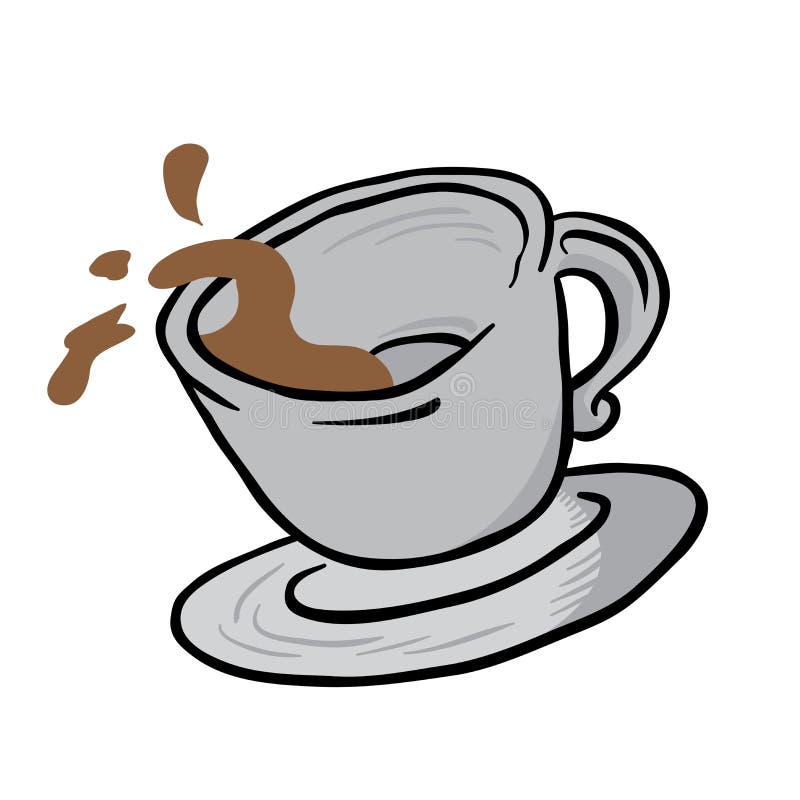 Coffee cup spill stock illustration. Illustration of late - 69894477