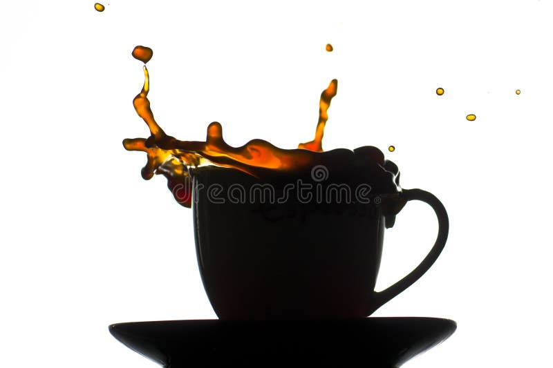 Coffee cup splash stock image. Image of splash, coffee - 18020059