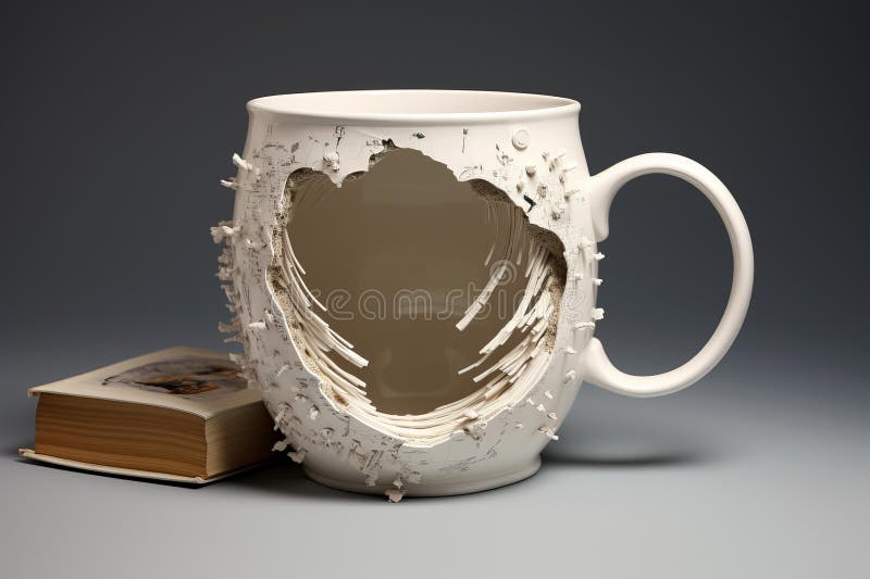 Dynamic Coffee Splash from Cup on Black Background Stock Photo - Image ...