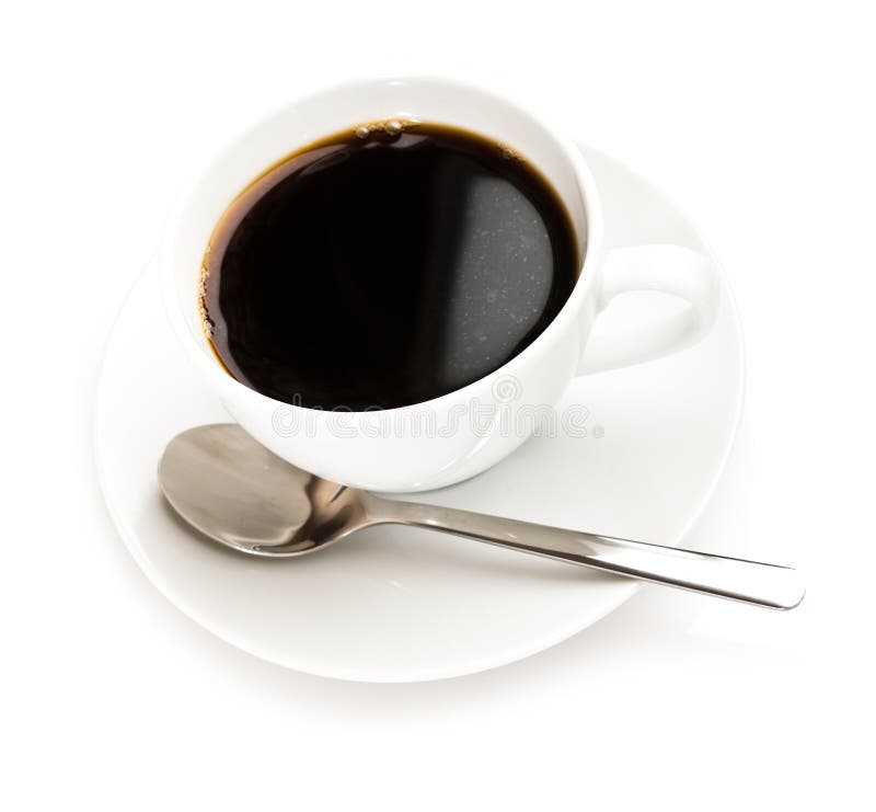 Coffee cup and spoon stock photo. Image of copy, porcelain - 6142772