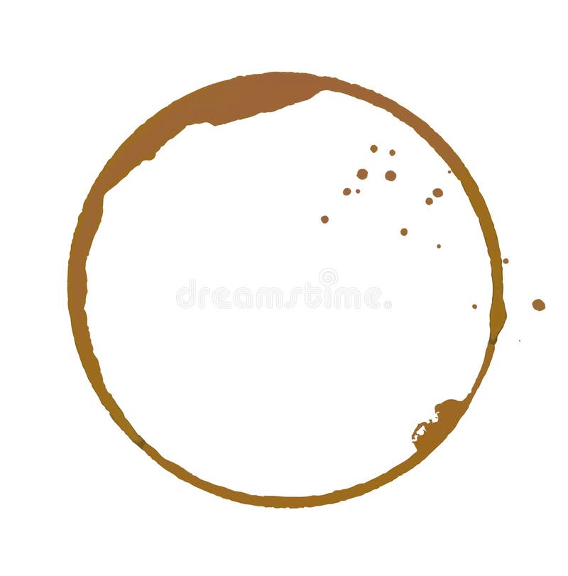 Coffee Cup Stain, Brown Trace of Mug, Design Element Isolated on White ...