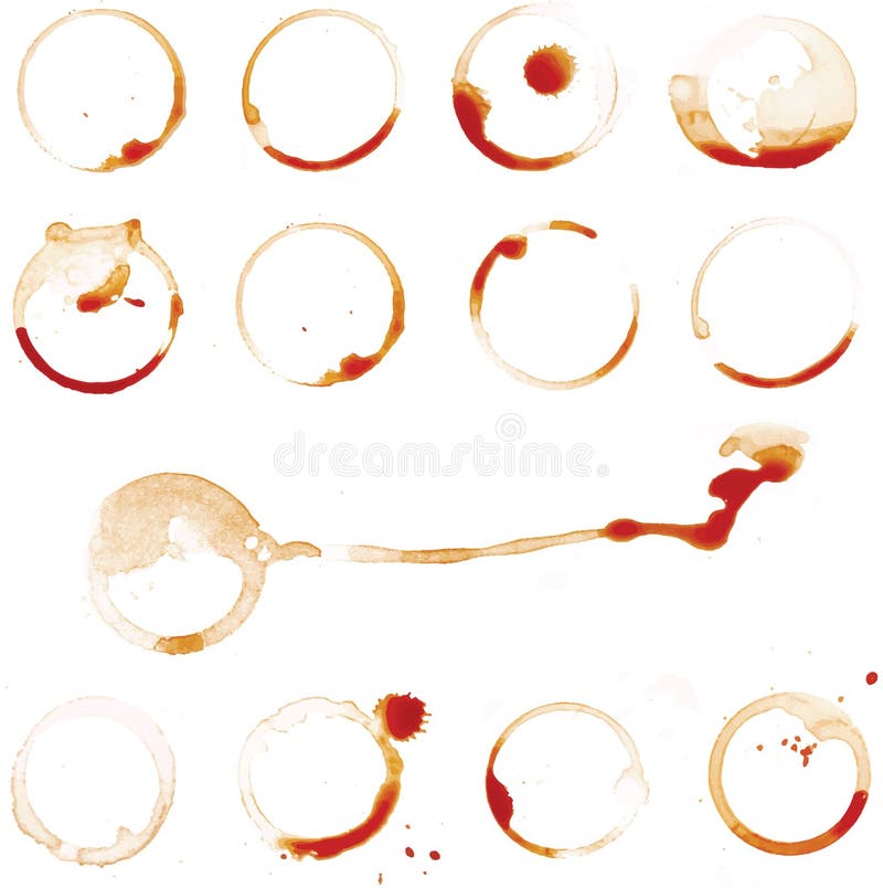 Coffee Cup Stains Vectors stock vector. Illustration of design - 84301435