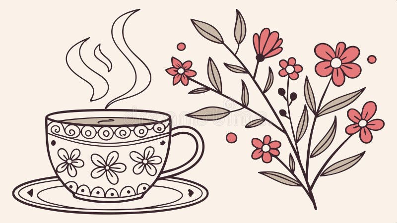 Coffee Cup with Steam Illustration, Hot Beverage and Aromatic Drink ...
