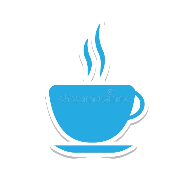 Coffee Cup Sticker. Vector Illustration Decorative Design Stock Vector ...