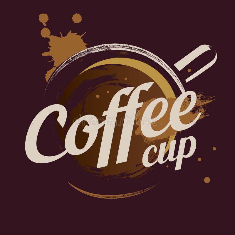 Coffee Cup Stylized Emblem Template Stock Vector - Illustration of ...