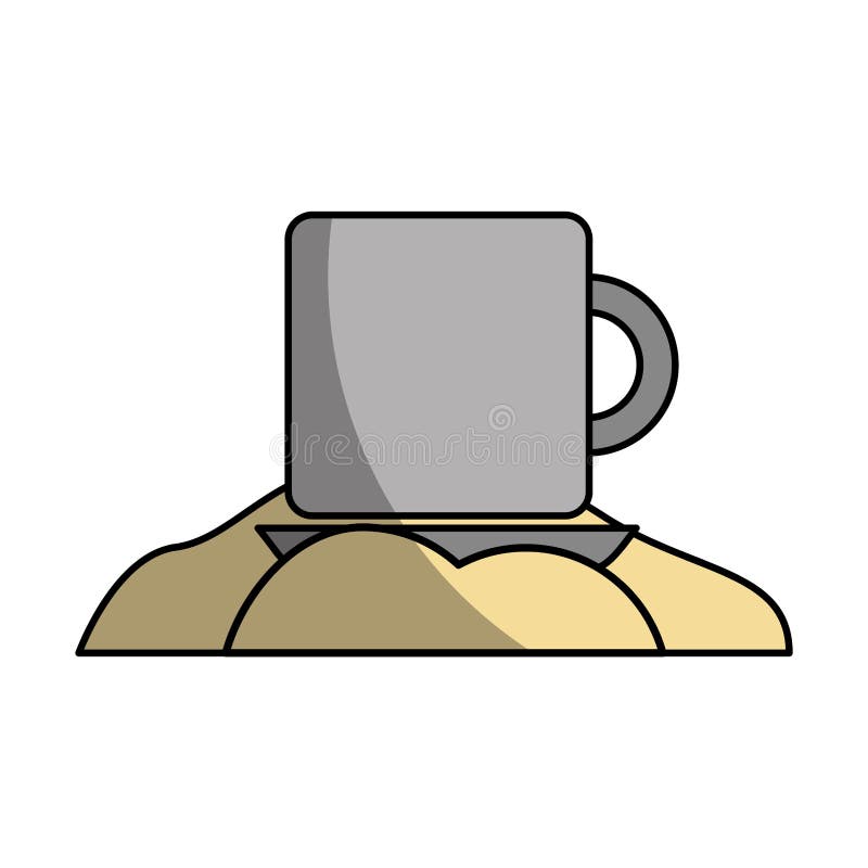 Coffee cup with sugar stock vector. Illustration of isolated - 95933184