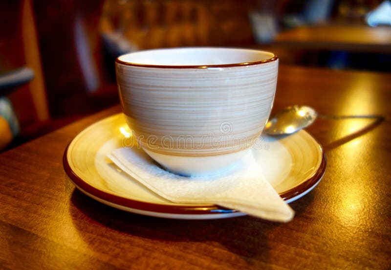 Coffee Cup on the Table in Caffe Stock Photo - Image of drink, coffee ...
