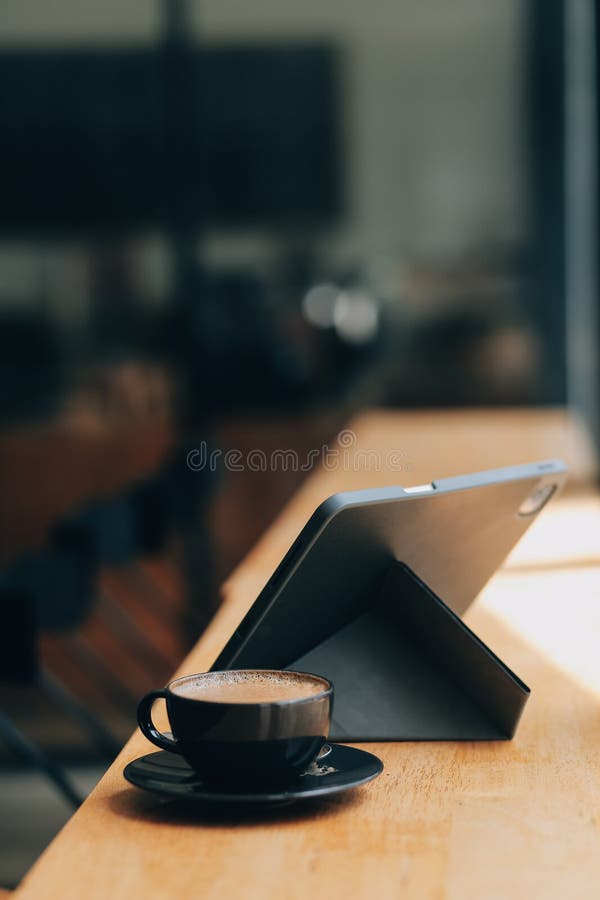 Coffee Cup on the Table with Computer Keyboard for Business Concept ...