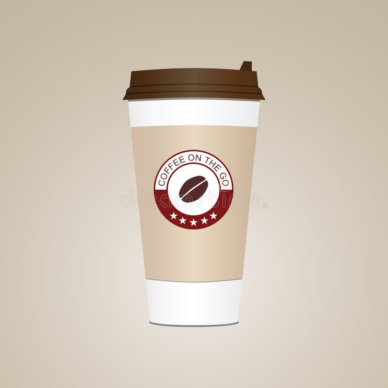 Coffee Cup. Take Away Paper / Plastic Coffee Cup Vector Illustration ...