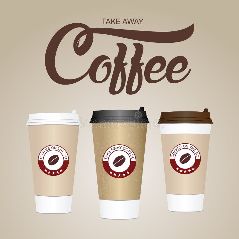 Coffee Cup. Take Away Paper / Plastic Coffee Cup Vector Illustration ...