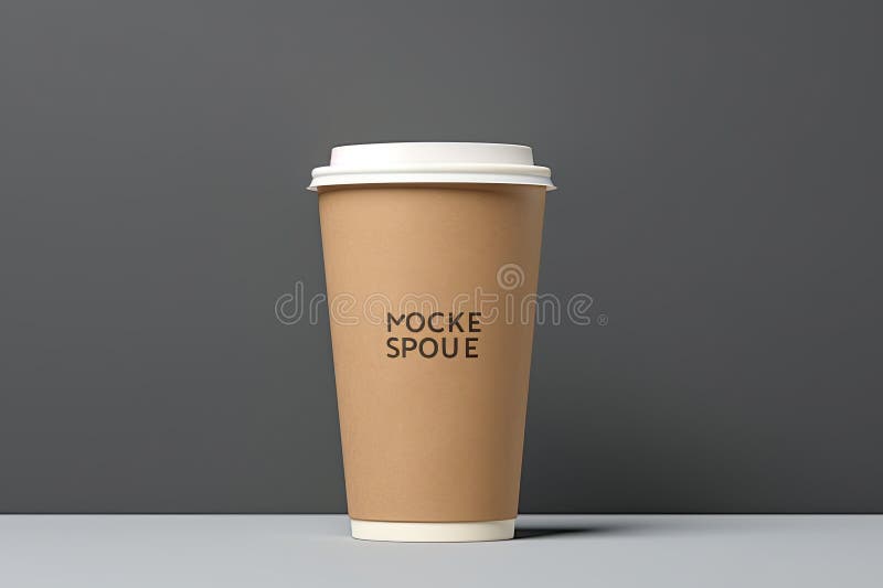 Coffee Cup for Takeaway. Mockup Design. Blank Label for Adding Text or ...