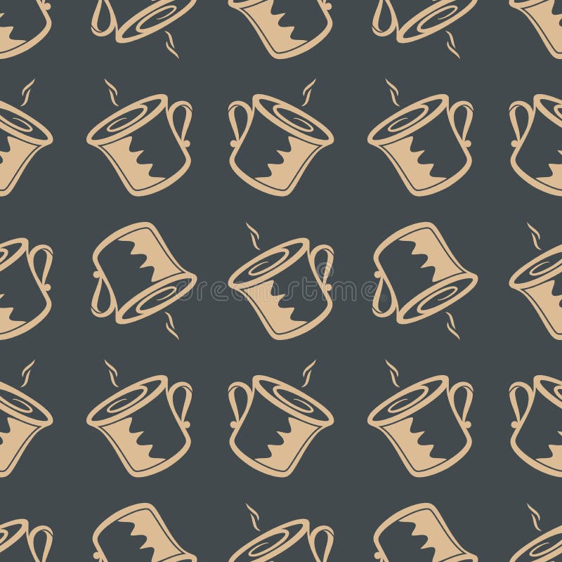 Coffee Cup or Tea Cup Seamless Pattern. Vector Stock Vector ...