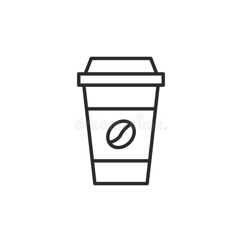Coffee Cup To-Go Icon stock vector. Illustration of refreshing - 321333510