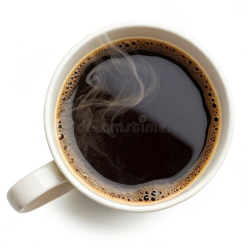 Coffee Cup Top View Isolated on White Background Stock Illustration ...